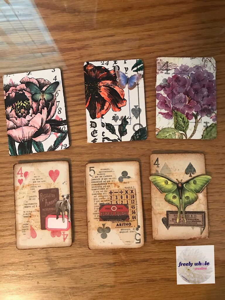 WIP Wednesday—Altered Playing Cards - freely whole {living}